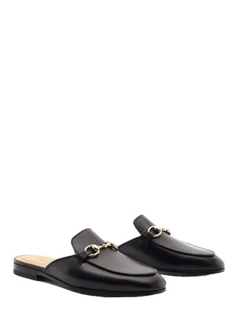 SCAROSSO Serena Horsebit Loafers - Black - Calf