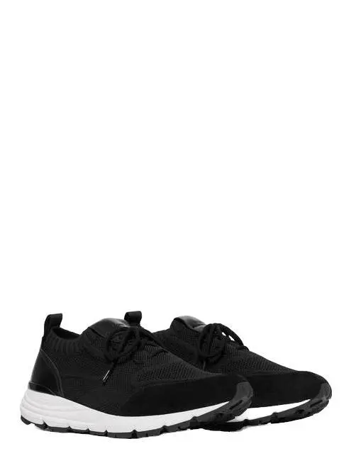 SCAROSSO Robbie Running Sneakers - Black - Knit