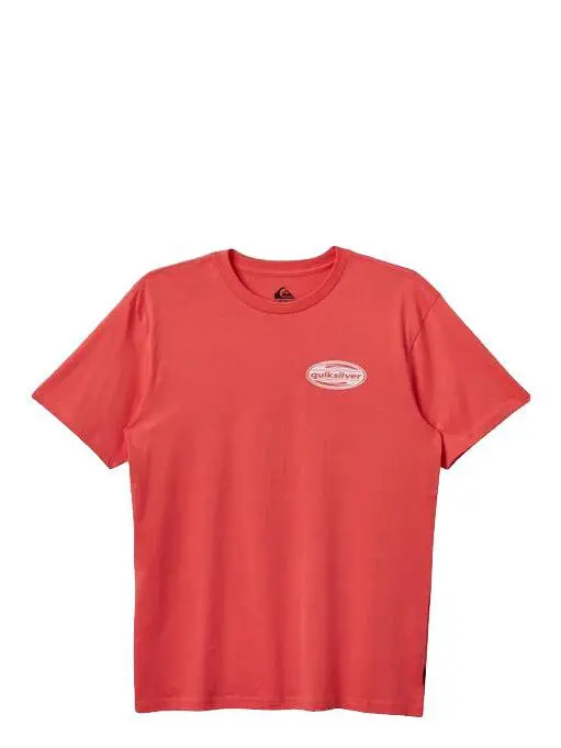 Quiksilver Boarding Cotton Graphic T-shirt - Coral