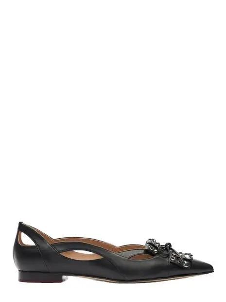 SCAROSSO X Paula Cademartori Ballerinas - Black - Calf