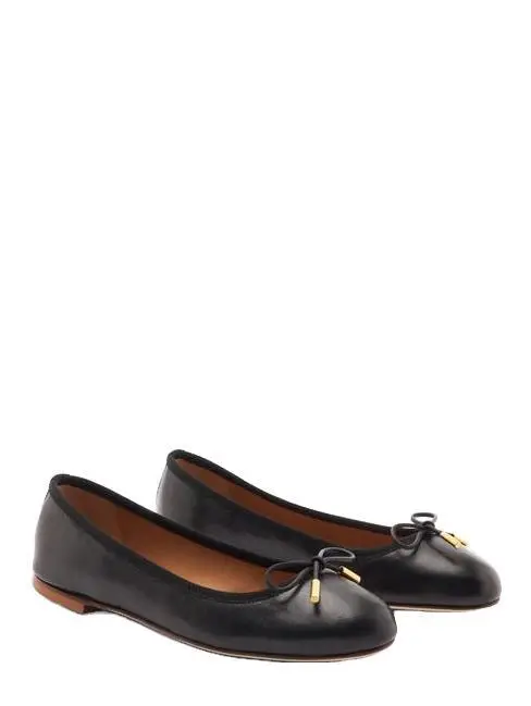 SCAROSSO Carla Ballet Flats - Black - Calf