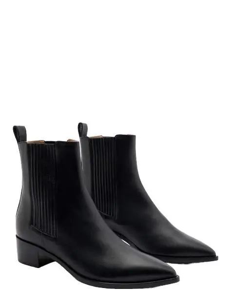 SCAROSSO Olivia Chelsea Boots - Black - Calf