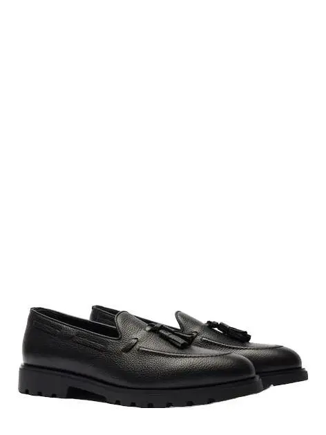 SCAROSSO Raffaello Loafers - Black Grain- Calf