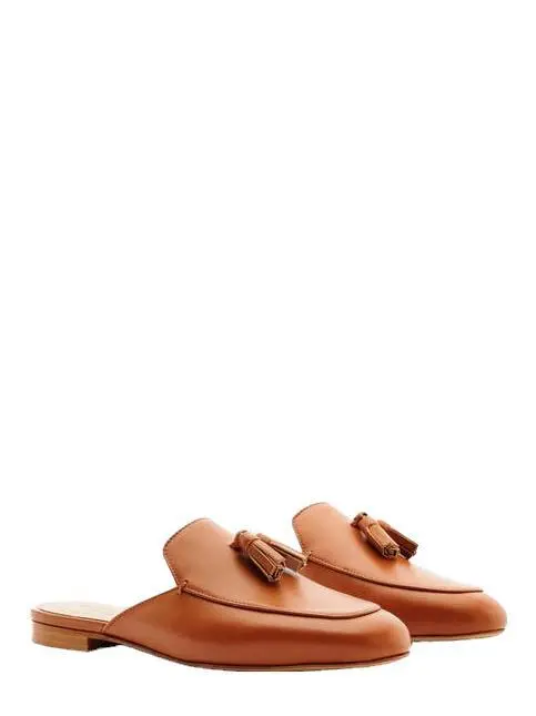 SCAROSSO Giorgina Mules - Cognac - Calf