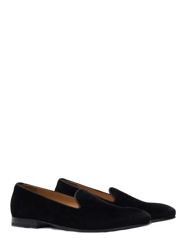 SCAROSSO Tommy Slippers - Black - Velvet