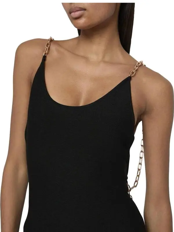 Gabriela Hearst Adeona Long Chain-strap Dress - Black