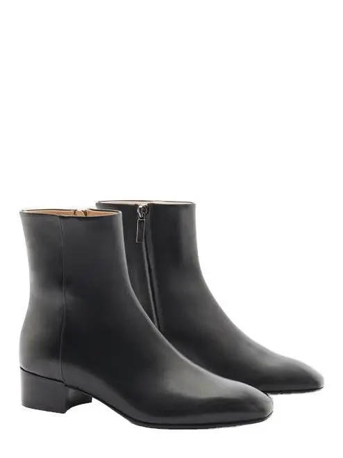 SCAROSSO Ambra Ankle Boots - Black - Calf