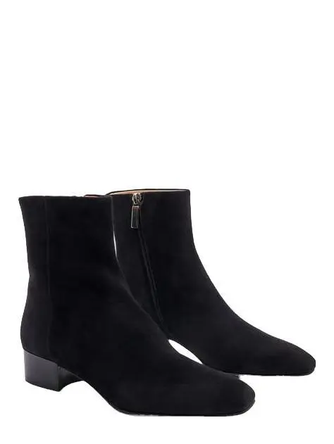 SCAROSSO Ambra Ankle Boots - Black - Suede