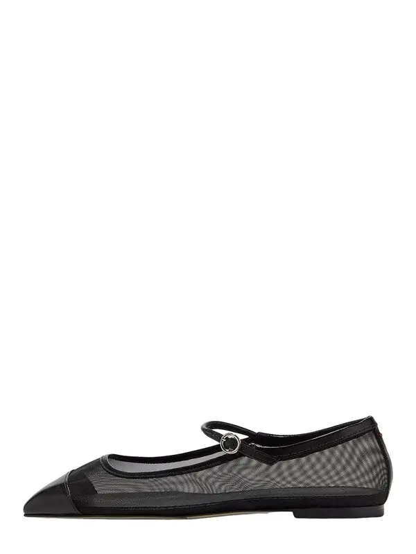 AeydĒ Uma Mesh Mary Jane Ballerina Flats - Black