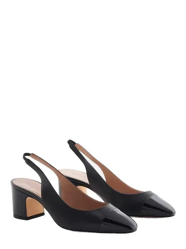 SCAROSSO Miranda Slingback Pumps - Black - Calf