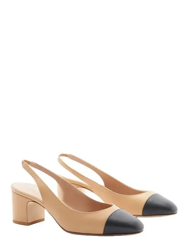 SCAROSSO Miranda Slingback Pumps - Nude - Calf