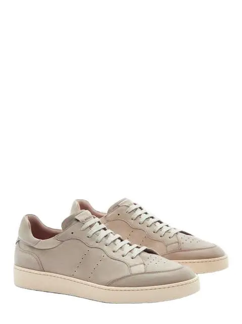 SCAROSSO Leather Sneakers - Grey - Calf