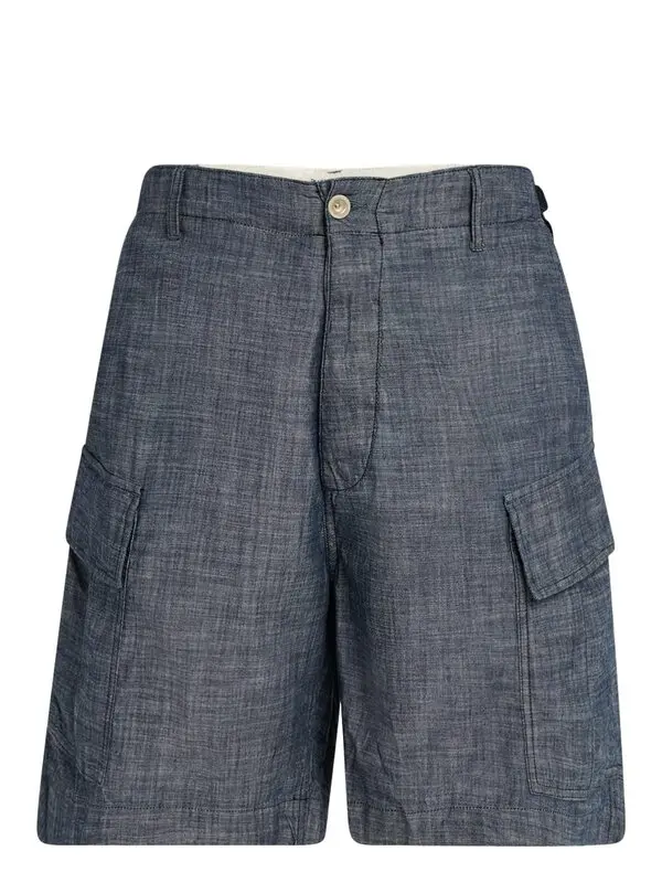 C.P. COMPANY Chambray Cargo Shorts - Washed E Dried  Res