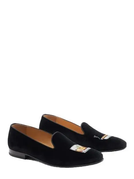 SCAROSSO Tom Slippers - Black - Velvet