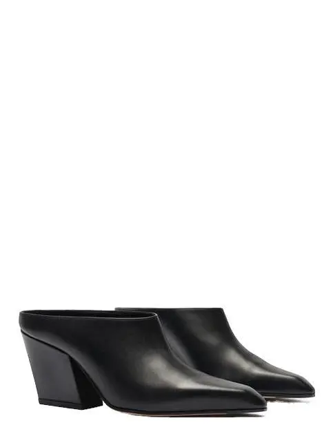 SCAROSSO Holly Mules - Black - Calf