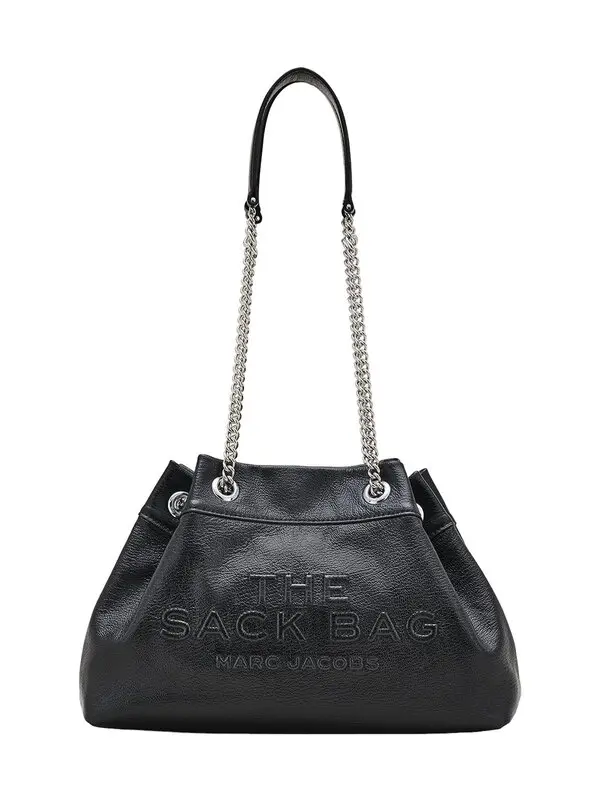 Marc Jacobs The Sack Chain Leather Shoulder Bag - Black