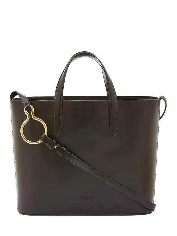 Il Bisonte Consuelo Leather Tote Bag - Black