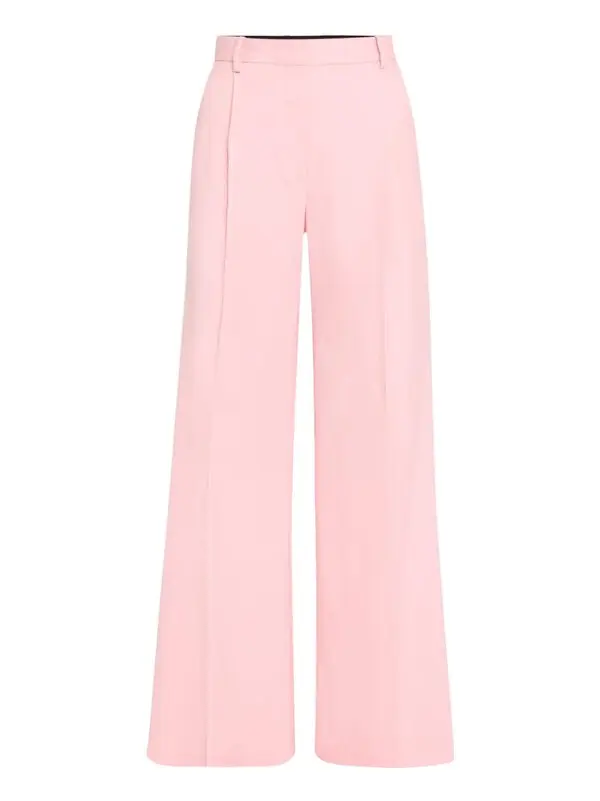 ARGENT Pleated Wide-leg Seasonless Wool Trousers - Soft Pink