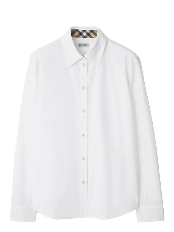 Burberry Regular Fit Cotton Poplin Shirt - White