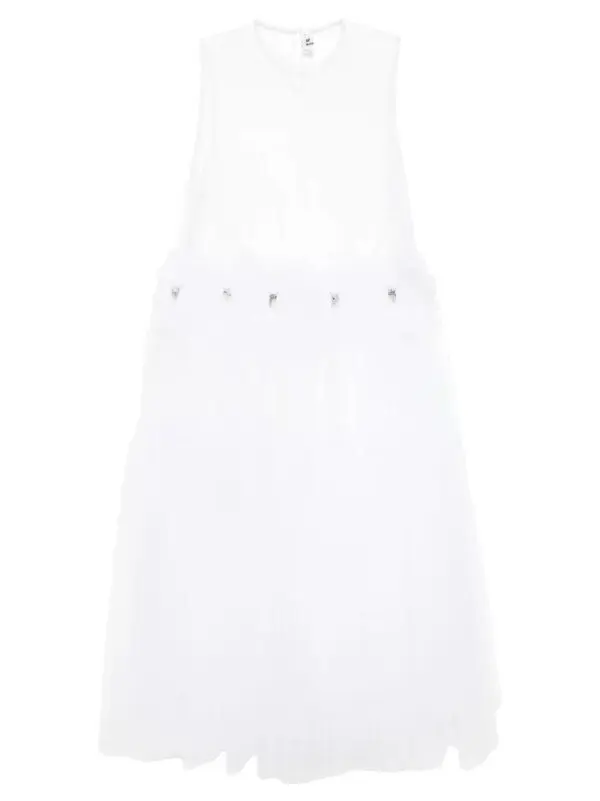 Noir Kei Ninomiya Detachable Skirt Dress - White
