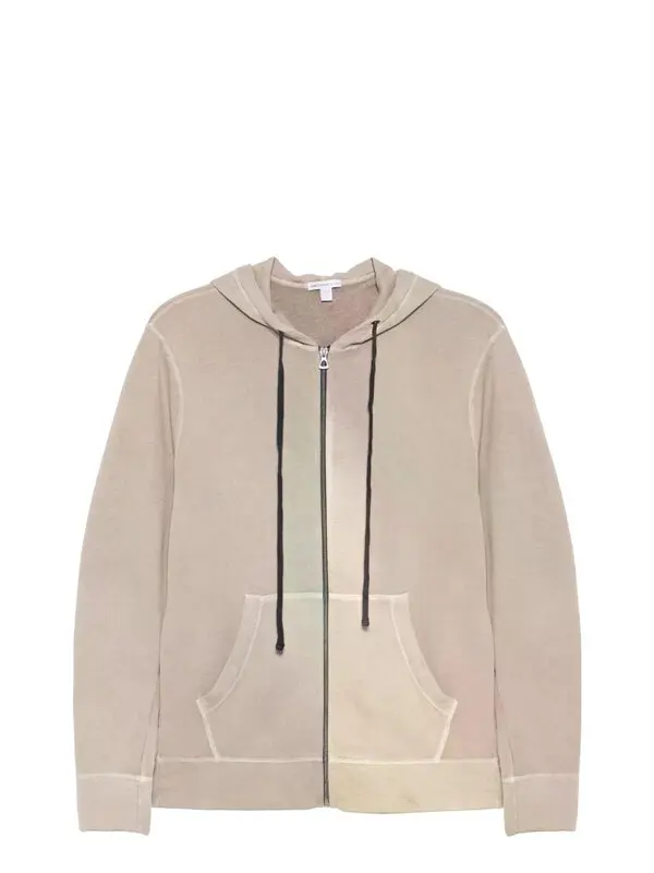 JAMES PERSE Vintage French Terry Zip-up Hoodie - Neutrals