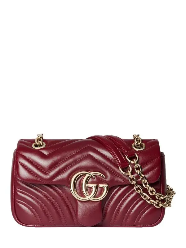Gucci Gg Marmont Small Shoulder Bag - Bordeaux