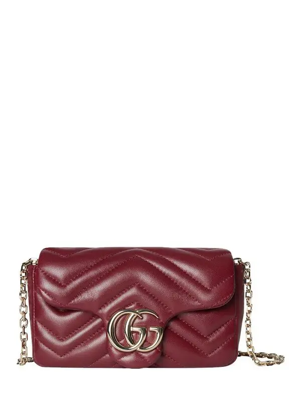 Gucci Gg Marmont Mini Shoulder Bag - Bordeaux