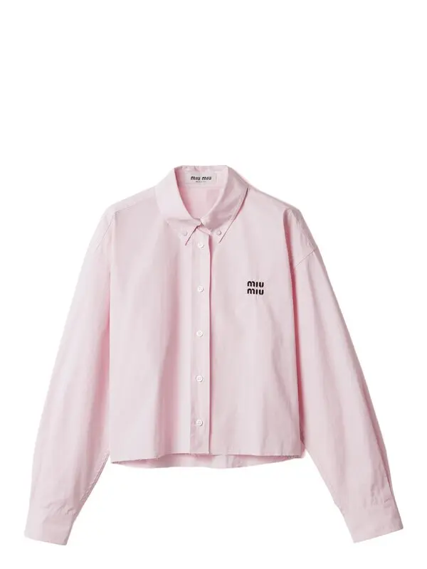 Miu Miu Poplin Shirt - Pink