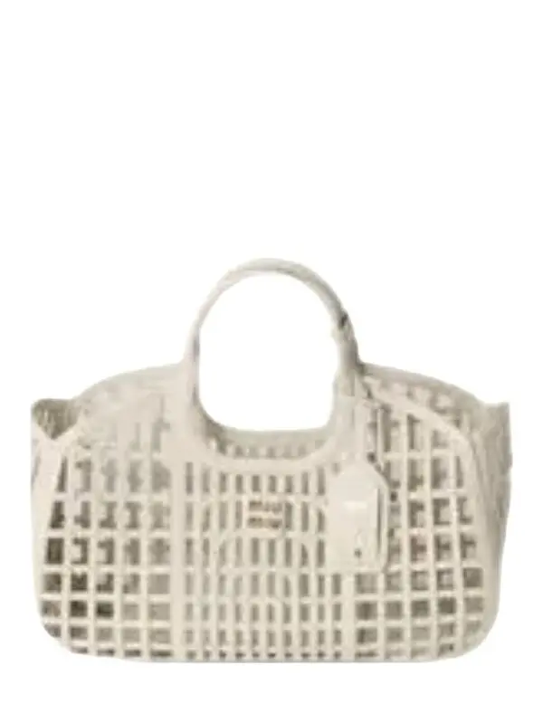 Miu Miu Leather Basket - Chalk White