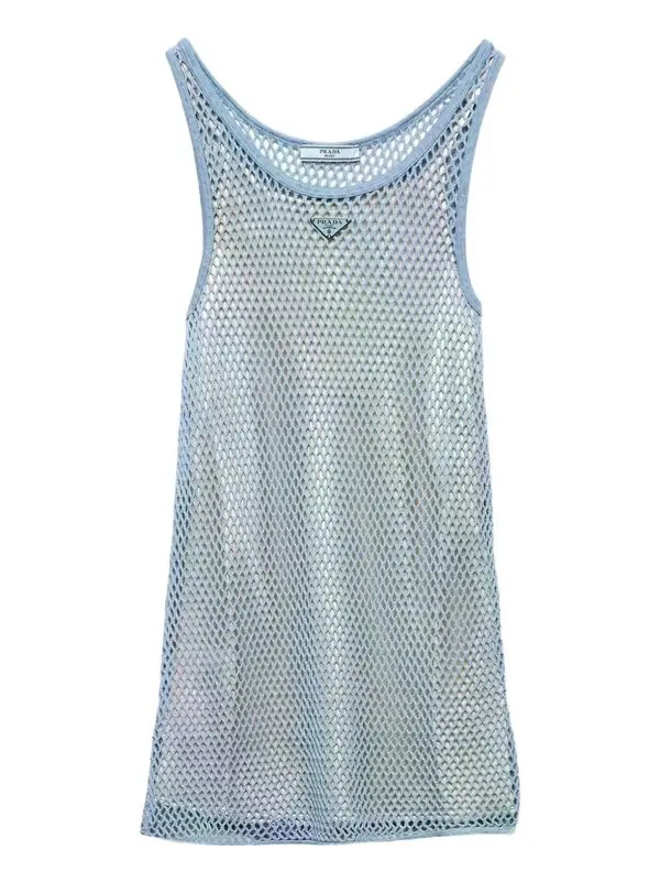 Prada Mesh Tank Dress - Blue