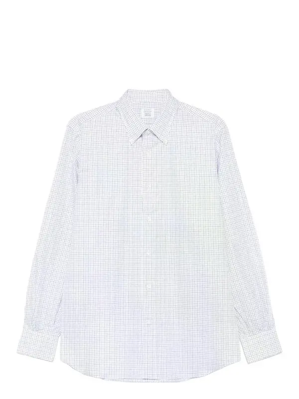MAZZARELLI Windowpane- Print Shirt - White