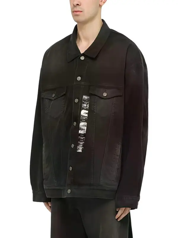 Balenciaga Pocketed Denim Jacket - Black
