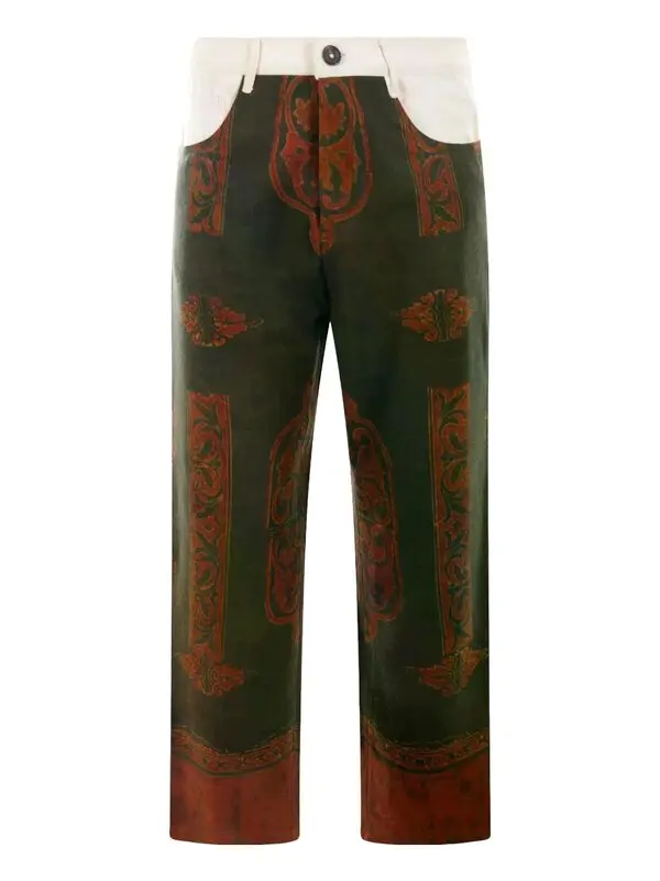 KARTIK RESEARCH Printed Trousers - Neutrals