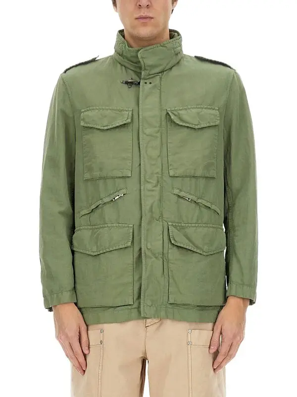 FAY Jacket With Pockets - Green