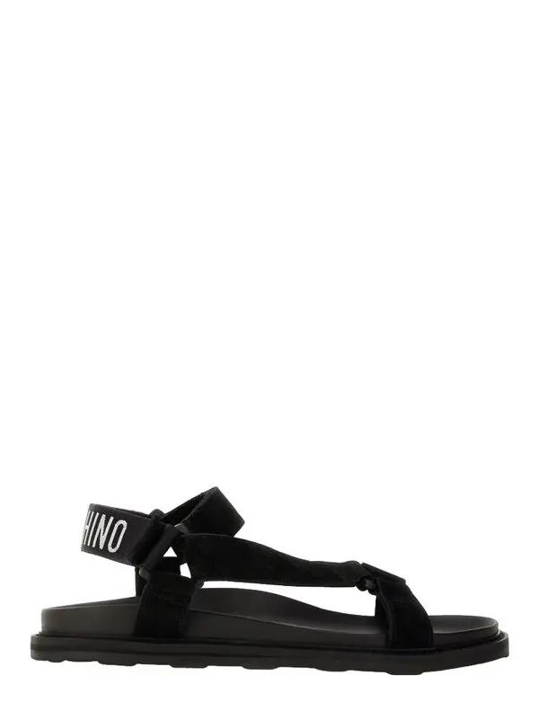 Moschino Sandal With Logo - Black