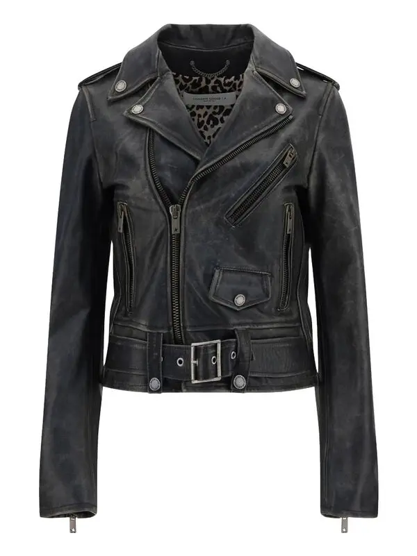 Golden Goose Leather Jacket - Black