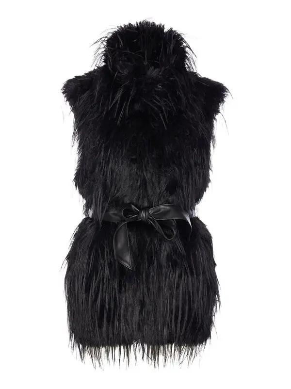Pinko Faux Fur Jacket - Black