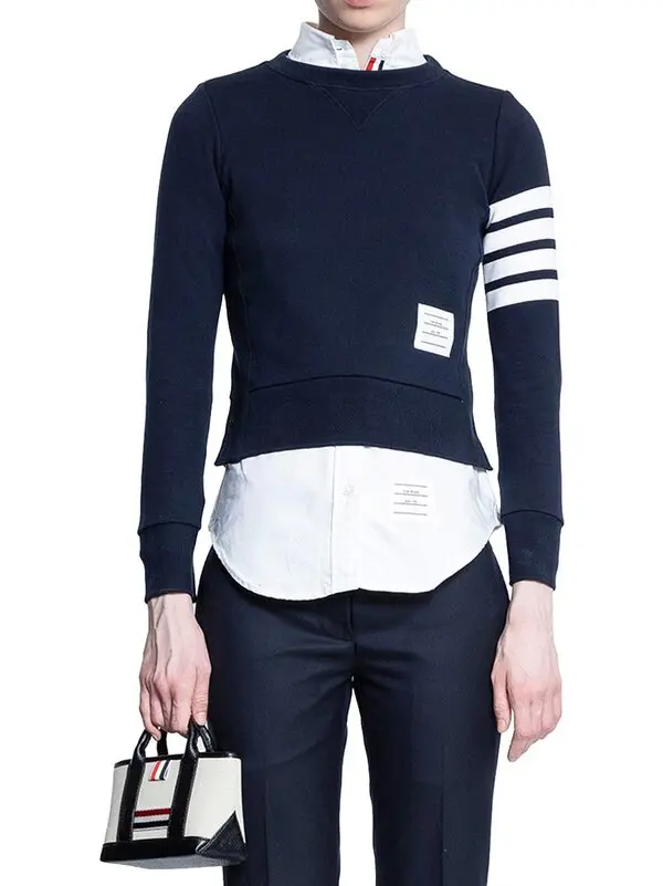 Thom Browne Classic Loop Back Sweatshirt - Blue