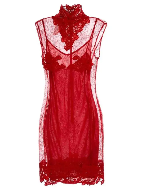 Blumarine Lace Dress - Red