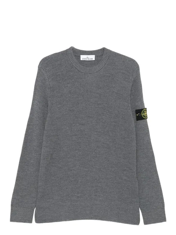 Stone Island Ribbed Sweater - Grey