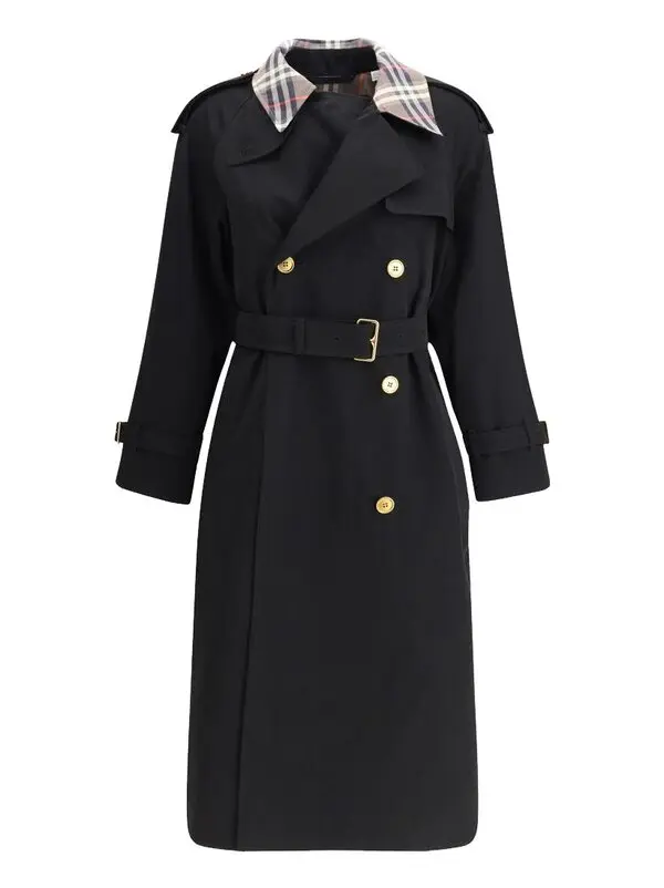 Burberry Castleford Long Trench Coat - Black
