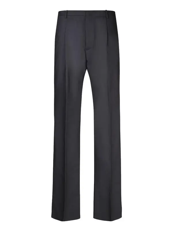 Emporio Armani Virgin Wool Trousers - Black