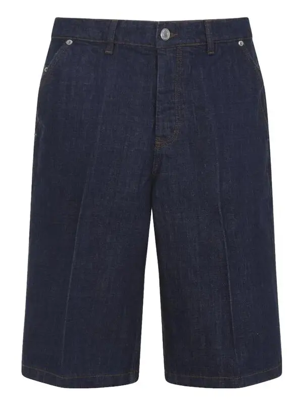 Ami Melange Wool Blend Pant - Blue