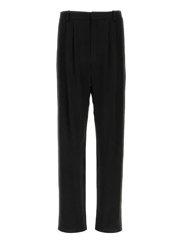 Saint Laurent Wide-leg Crepe Pants - Black