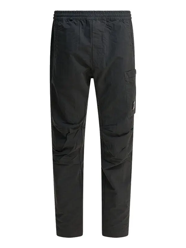 C.P. COMPANY Frosted Stretch Cotton Satin Cargo Pants - Grey