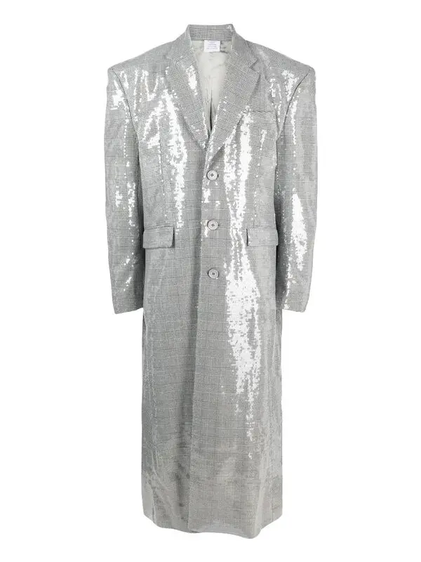 Vetements Checked Sequined Coat - Multicolor