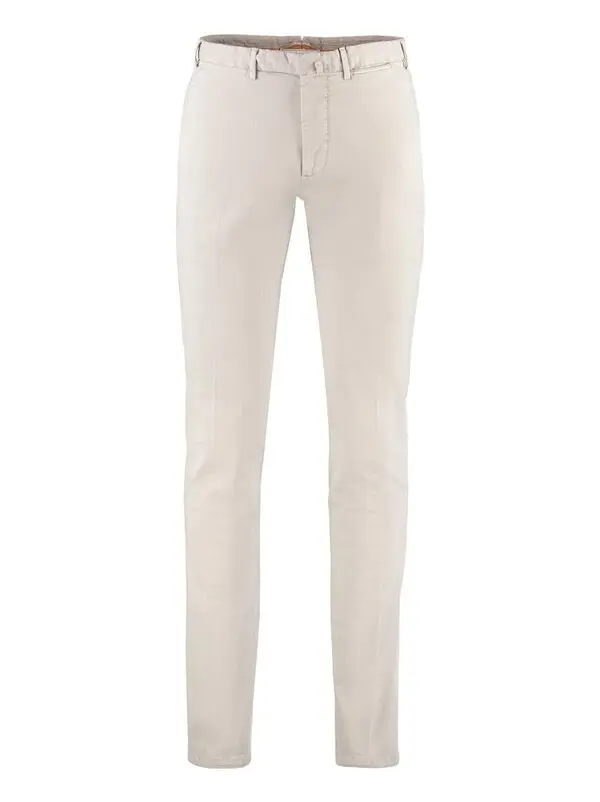 THE (ALPHABET) The Stretch Cotton Chino Trousers - Beige