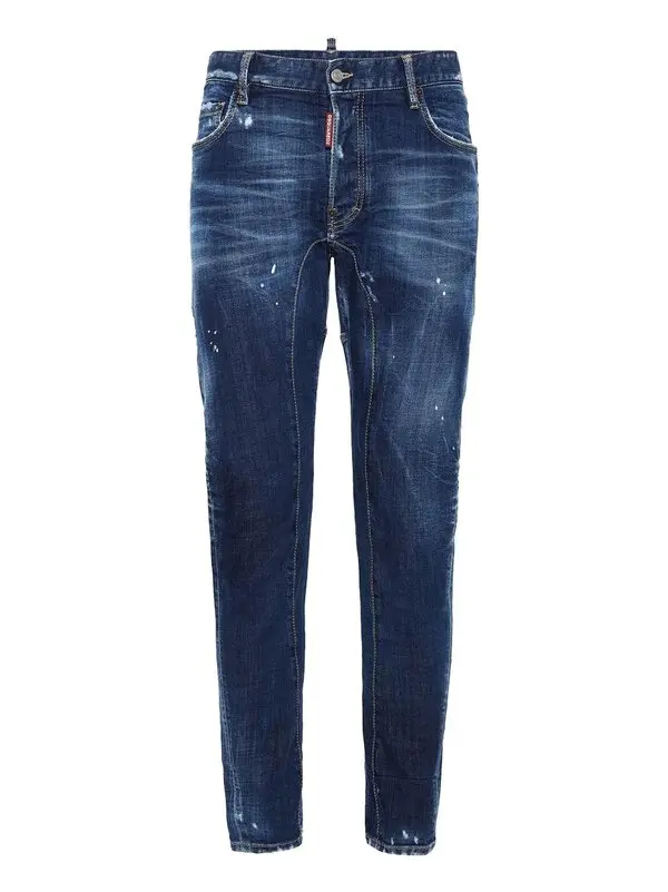 Dsquared2 Straight Fit Denim Jeans - Denim Dark Blue