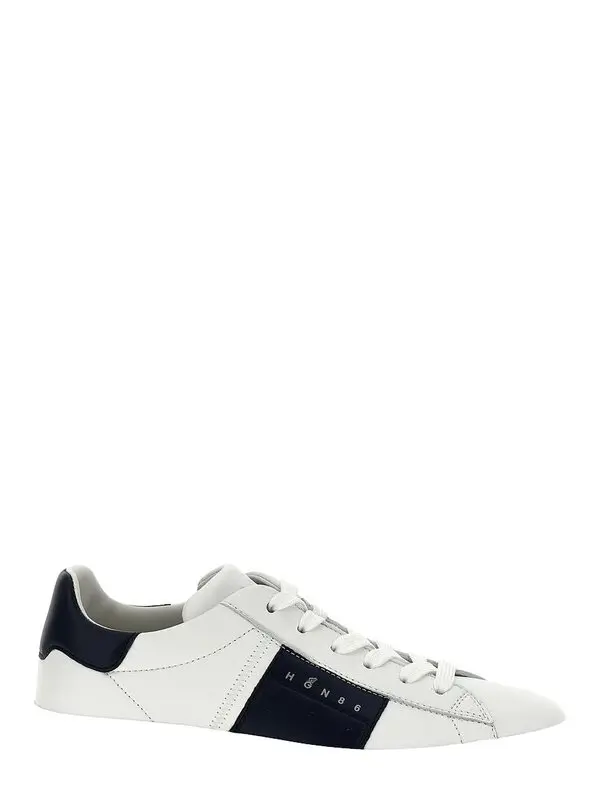 Hogan H Stripes Leather Sneakers - White