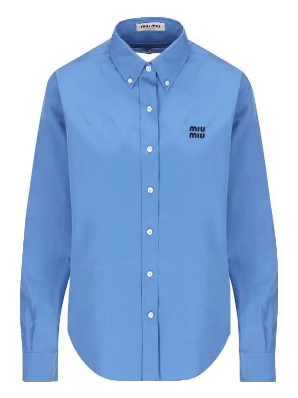 Miu Miu Poplin Shirt - Periwinkle